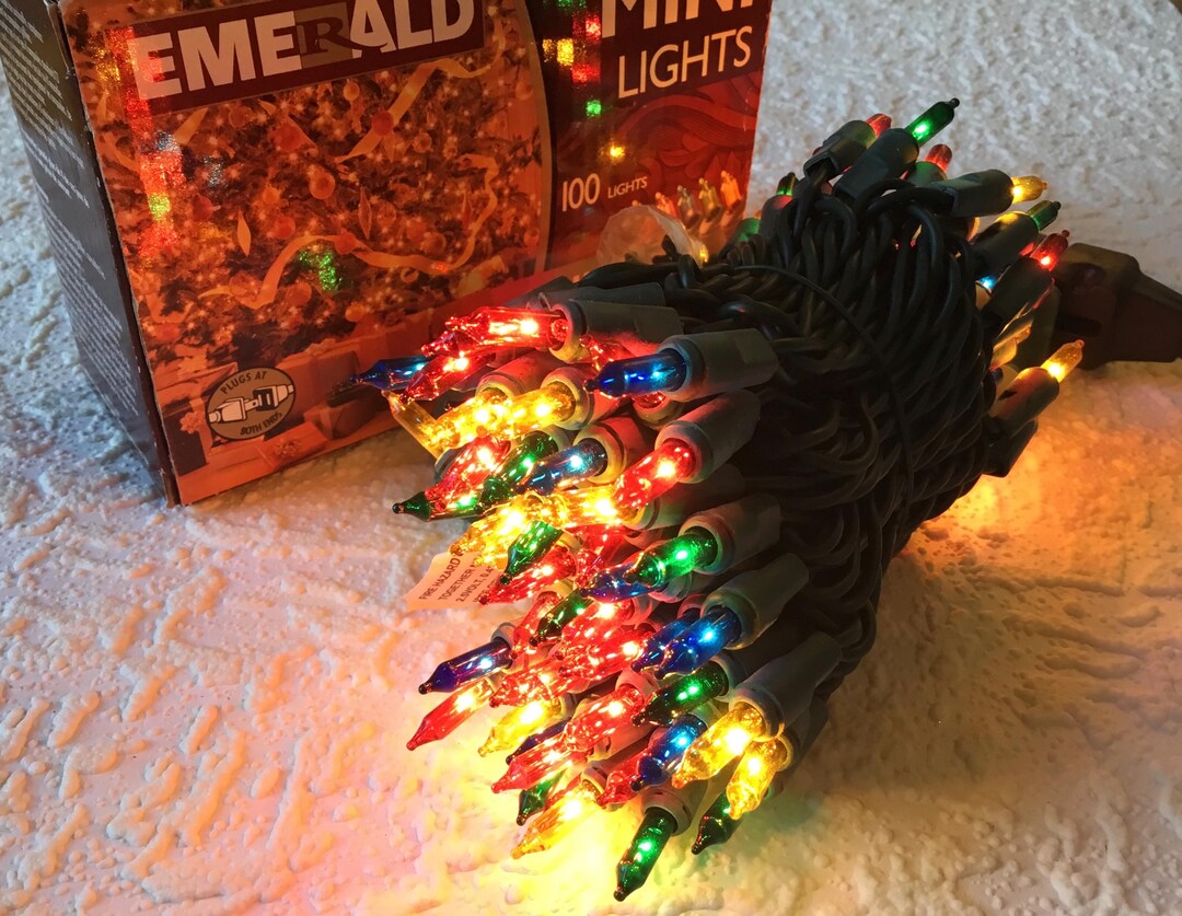 Vintage String Light Set of 100 Multi Colored Indoor Mini-lite ...