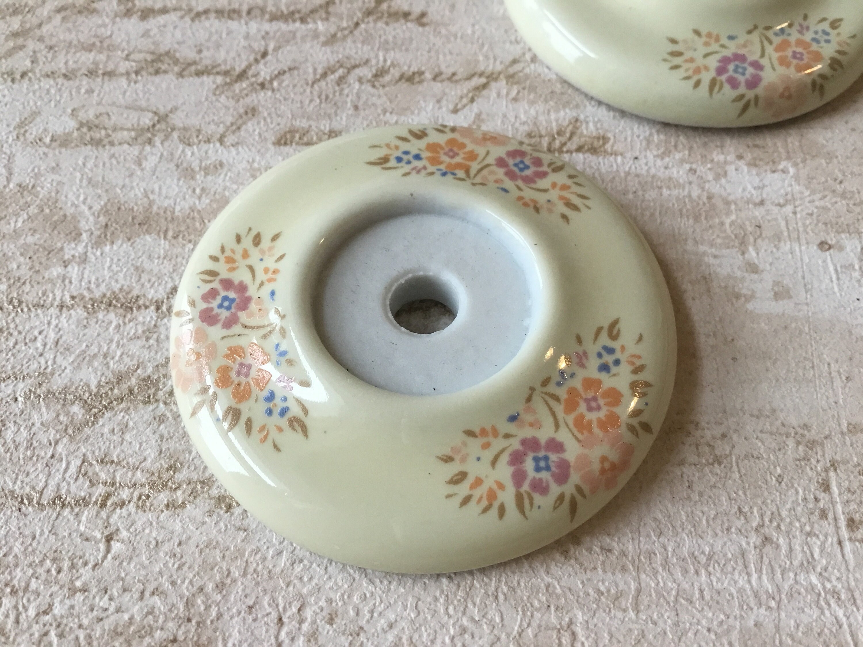 Vintage Ceramic Backplates Pair of Vintage Floral Ceramic - Etsy