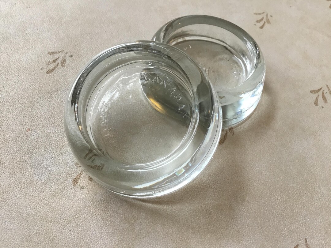 Vintage Glass Furniture Casters Pair of DIAMOND Glass Casters 2 3/8 ...