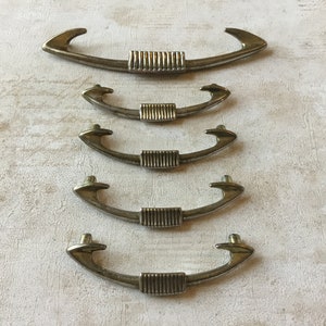MCM Cabinet Handles Set of 5 Vintage Drawer Handles MCM Credenza Pulls ...