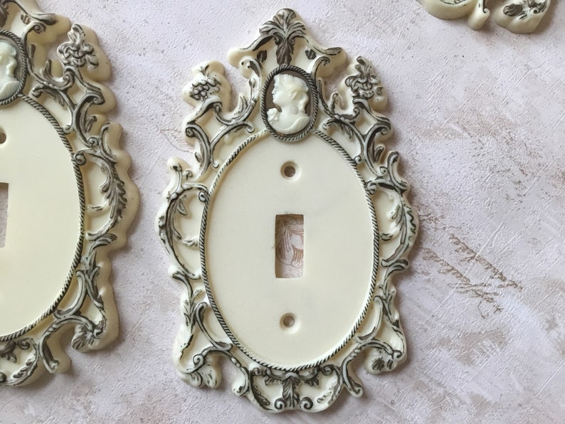 Vintage Cameo Light Switch Cover Plates Set of 3 Plastic - Etsy