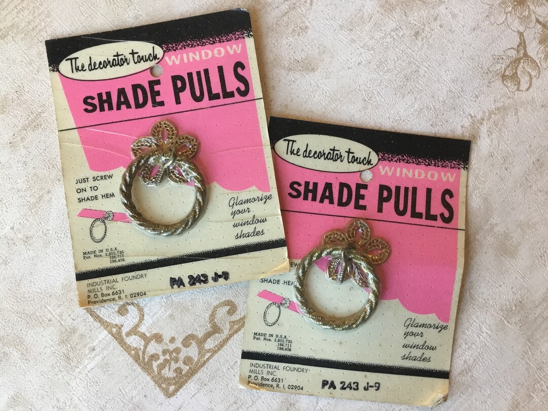 Vintage Shade Pulls Pair of Vintage Window Shade Pull Vintage Floral ...