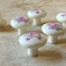 Vintage Purple Floral Drawer Knobs Set of 6 Plastic Kitschy Purple ...
