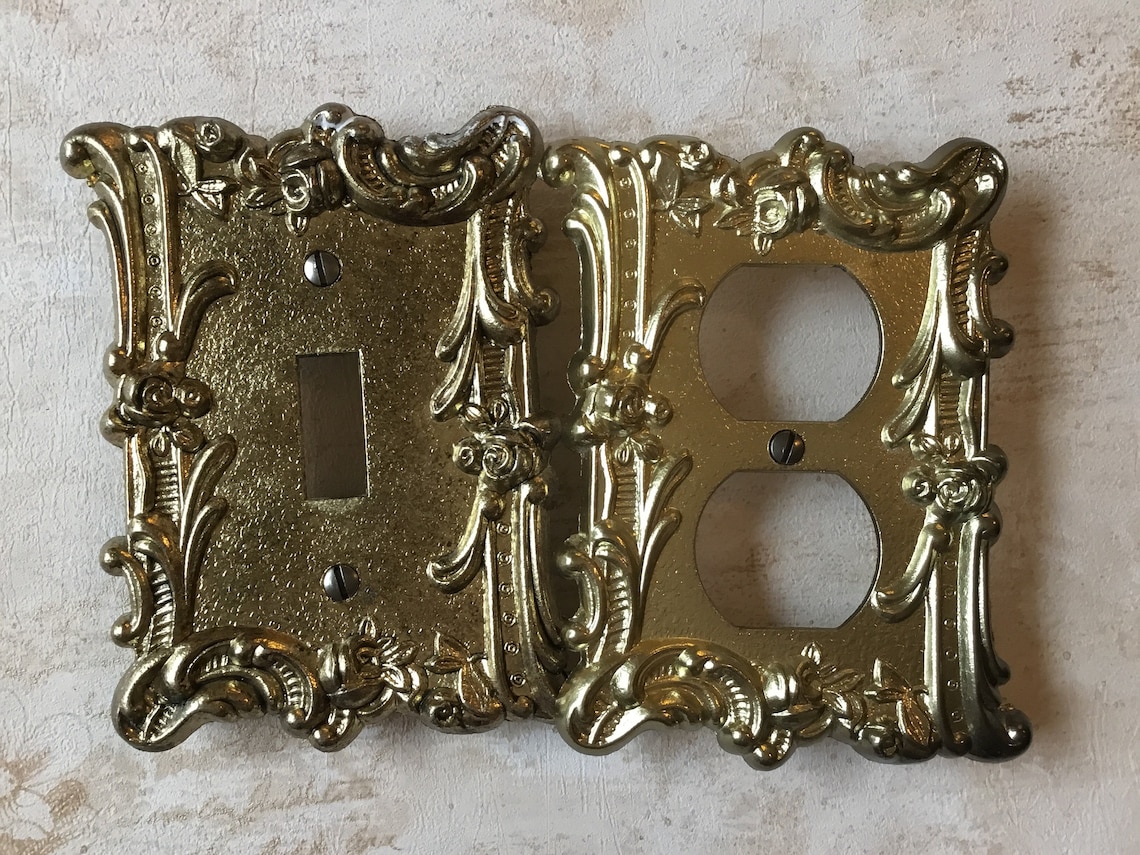 Vintage Switch Plate With Matching Outlet Cover Duplex - Etsy