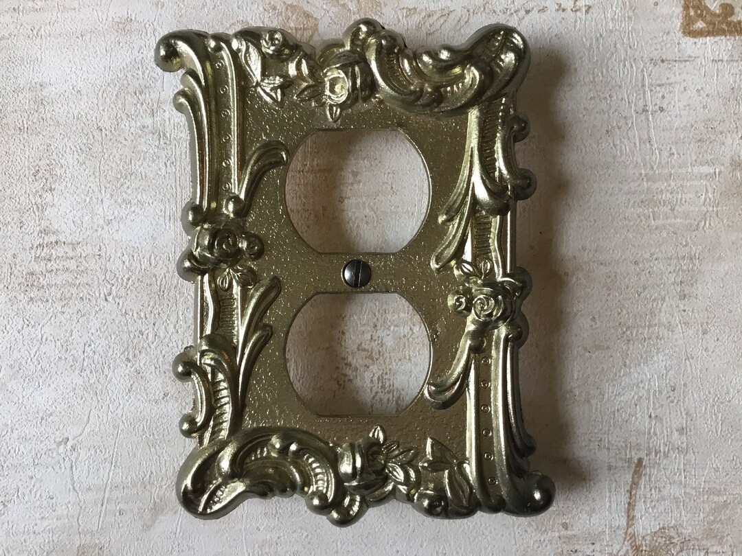 Vintage Outlet Switch Cover Plate Vintage 1960s Electrical Toggle ...