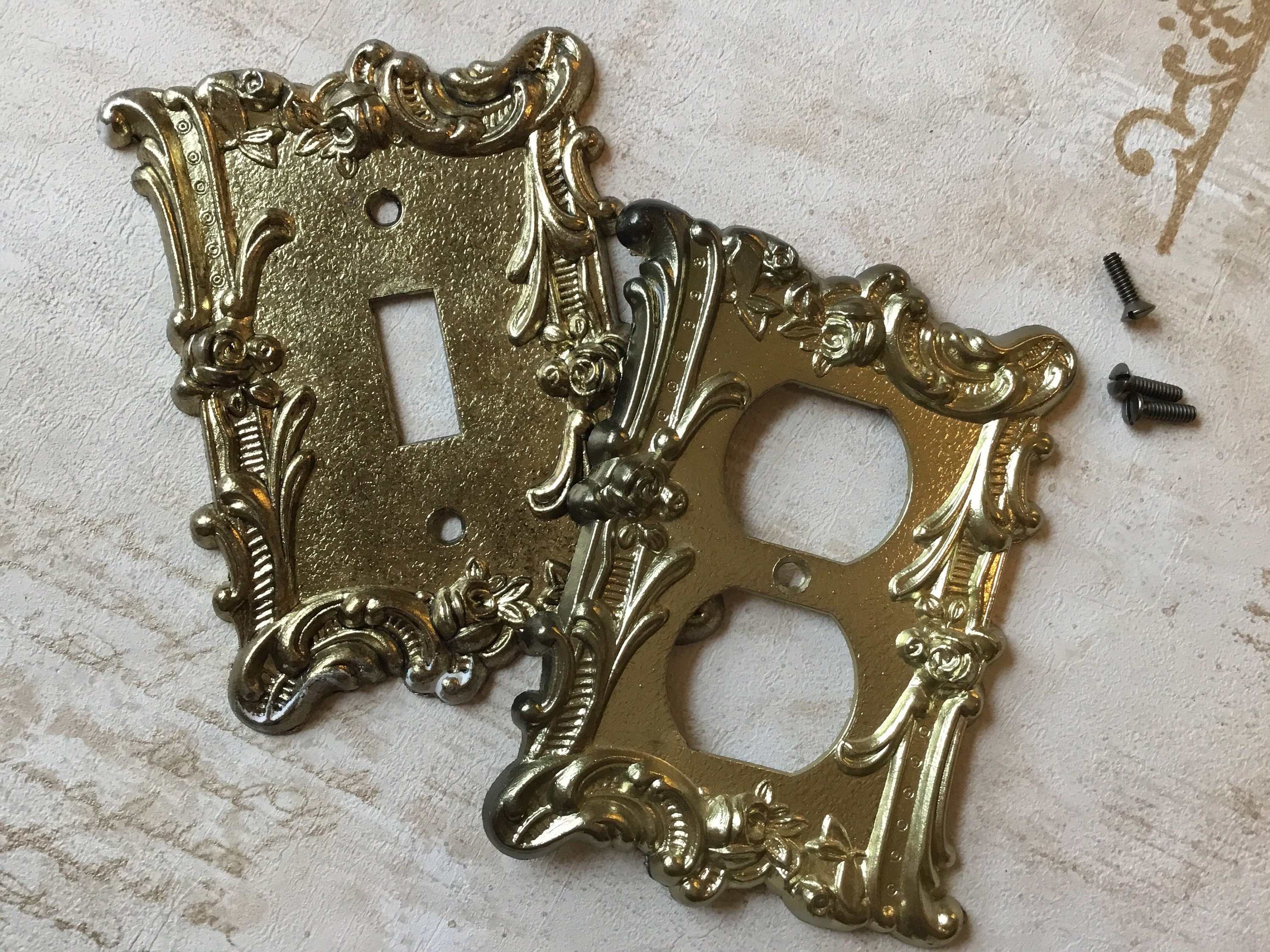 Vintage Switch Plate With Matching Outlet Cover Duplex - Etsy