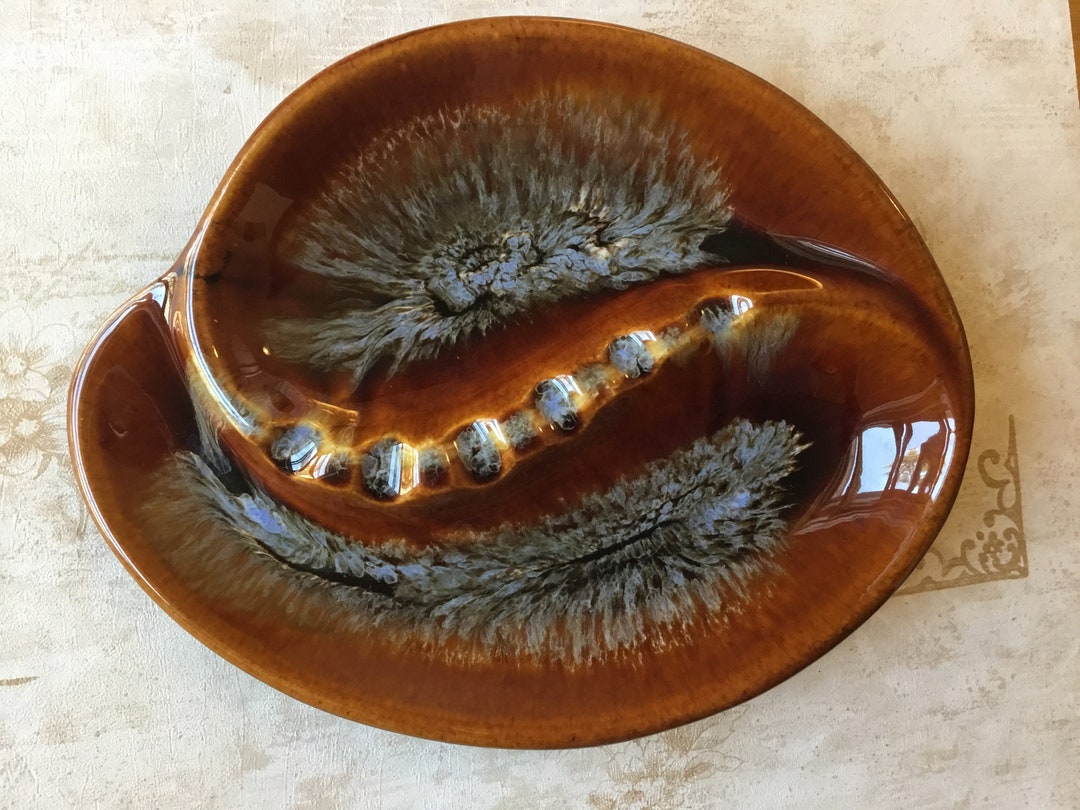 Retro Atomic Ashtray Retro Atomic Chevron Drip Glaze Ashtray Vintage ...