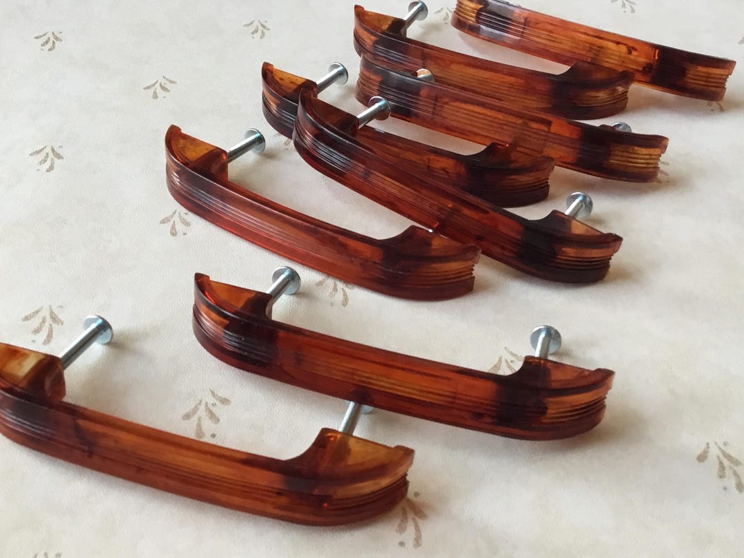 Art Deco Amber Cabinet Pulls Set of 8 Art Deco Tortoise Shell 1940’s ...