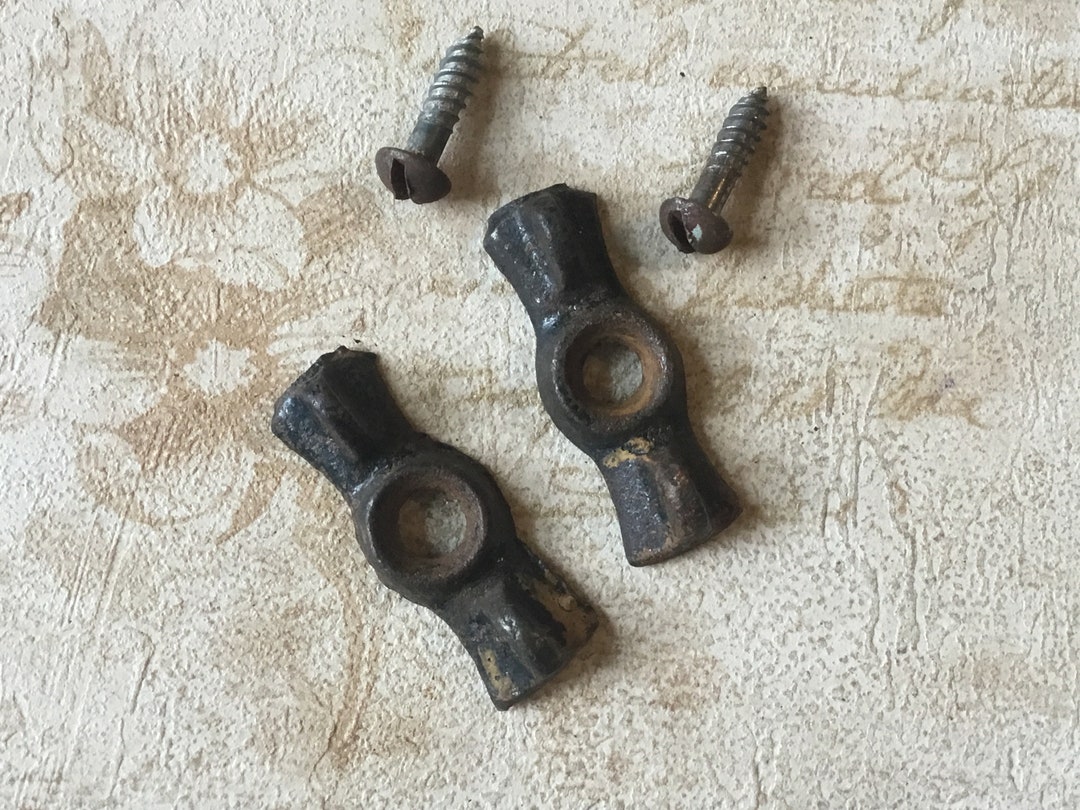 Cupboard Turn Latches, Pair of Salvaged Vintage Jelly Cabinet Turn ...