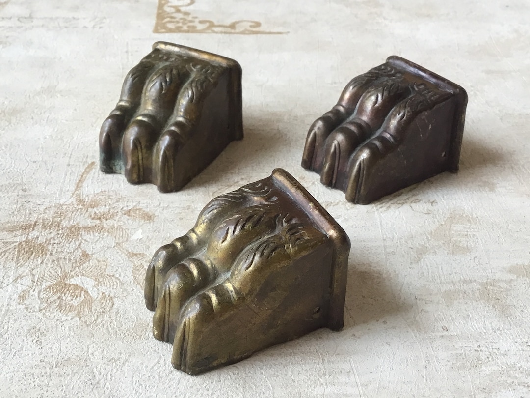 Antique Lion Claw Furniture Toe Caps Set of 3 Salvaged Duncan Phyfe ...