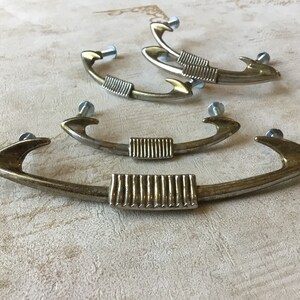 MCM Cabinet Handles Set of 5 Vintage Drawer Handles MCM Credenza Pulls ...