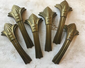 Antique Vintage Lot of 4 Waterfall Art Deco Furniture Pulls - Etsy