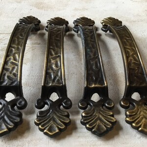 MCM Spanish Colonial Drawer Pulls, Set of 4 Vintage 6 Drawer Pulls With ...