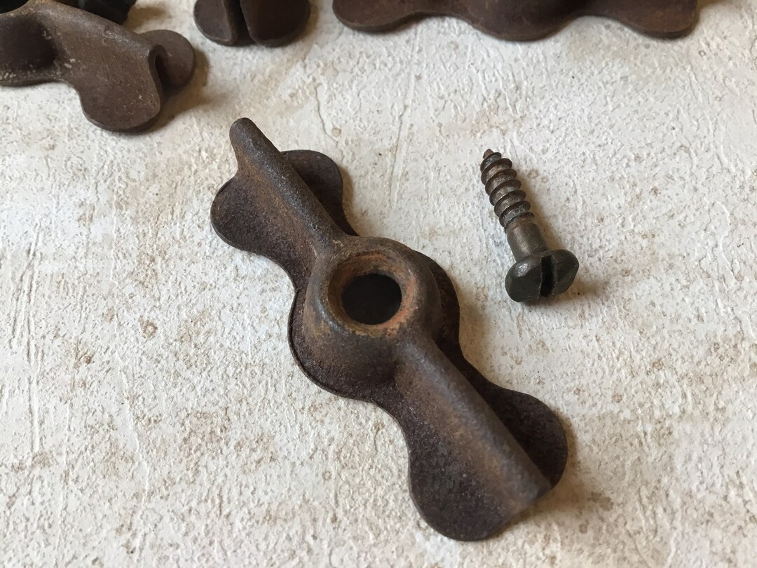 Cupboard Turn Latches, 1 Salvaged Vintage Jelly Cabinet Turn Button ...