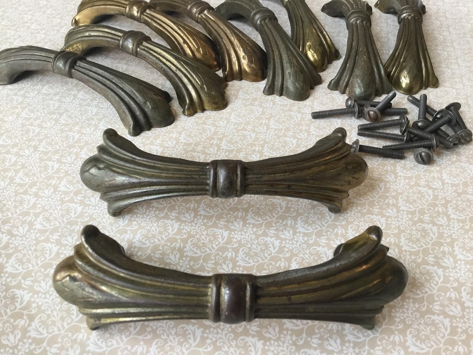 Art Deco Drawer Handles Set of 10 Art Deco Cabinet Pulls Vintage ...