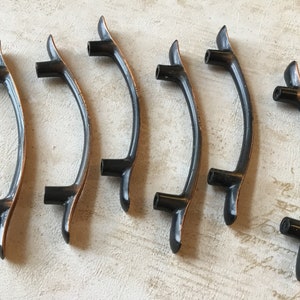 MCM Drawer Handles, 1962 Satin Copper Plated Cabinet Pulls, Set of 6 ...