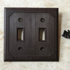 Vintage Brown Switchplate Vintage Brown Bakelite Double Light Switch ...