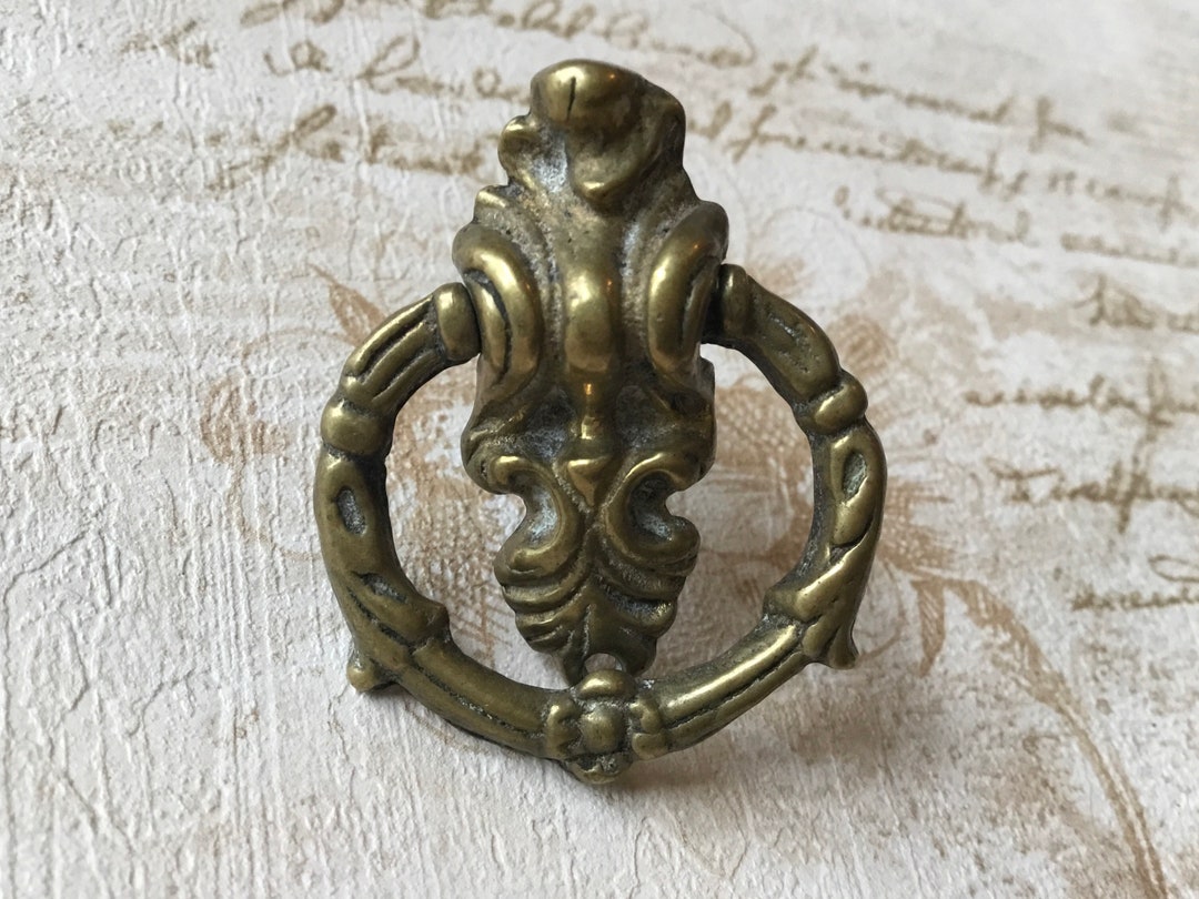 KBC Antique Victorian Brass Ring Pull, Keeler Brass Company Ring Pull ...