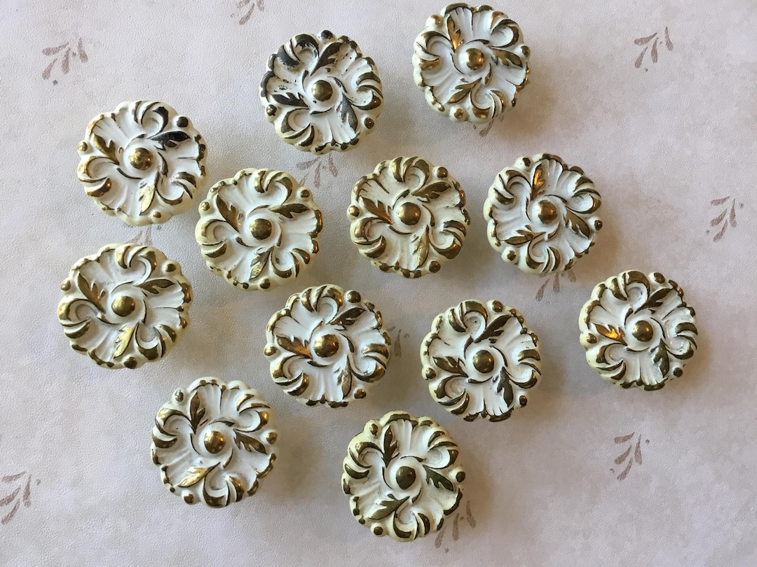 French Provincial Knobs Set of 9 Shabby Chic French Provincial Floral ...