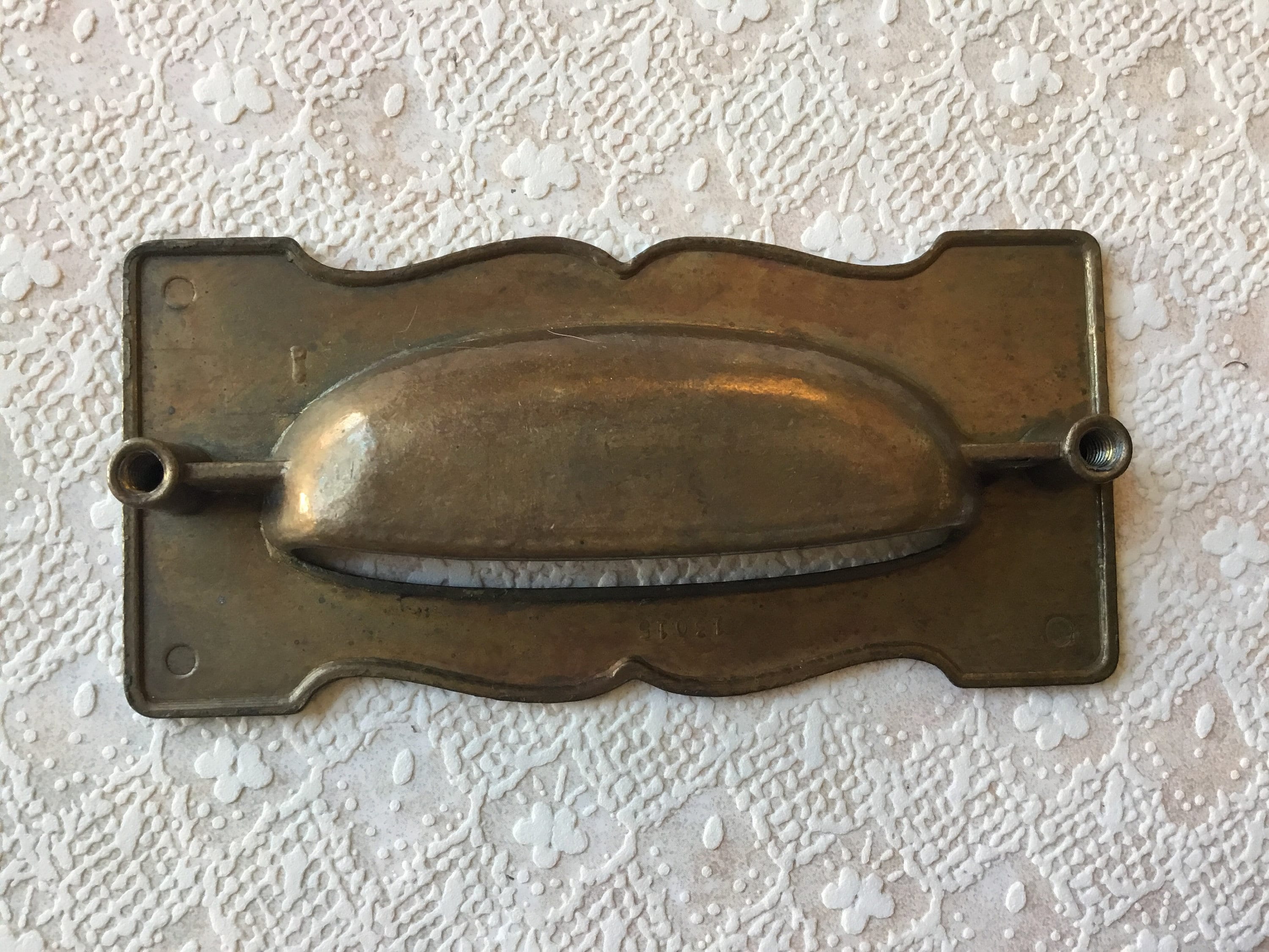 Vintage Brass Recessed Handle 1940s Flush Mount Solid Brass - Etsy