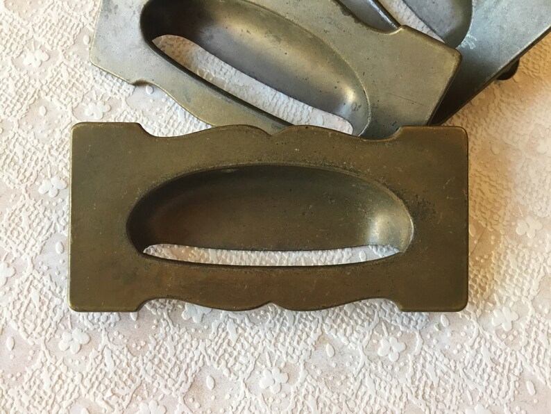 Vintage Brass Recessed Handle 1940s Flush Mount Solid Brass | Etsy