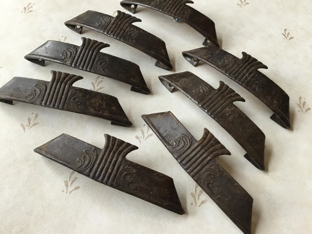 Art Deco Waterfall Pulls Set of 8 Salvaged 1940’s Art Deco Cabinet ...