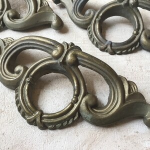 Art Deco Drawer Pulls Set of 5 Art Deco 1940’s Cabinet Pulls Vintage Apothecary Pulls With 4 ...
