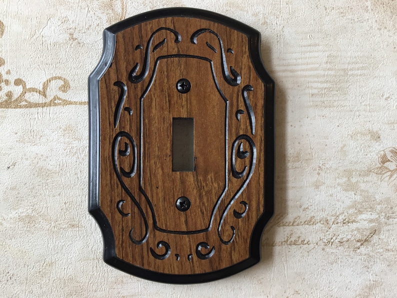Mid Century Modern Single Light Switch Cover Plates Pair of Vintage ...