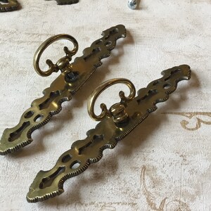 Vintage Faux Key Drawer Pulls Pair of Vintage Brass Plated Single Mount ...