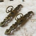 Vintage Faux Key Drawer Pulls Pair of Vintage Brass Plated Single Mount ...