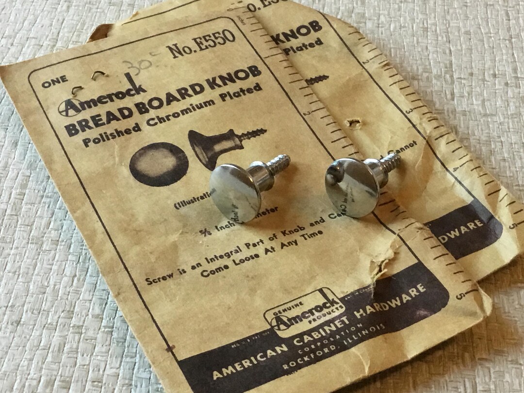 Bread Board Knobs PAIR of 5/8” Diameter Screw in Vintage 1950’s NOS ...