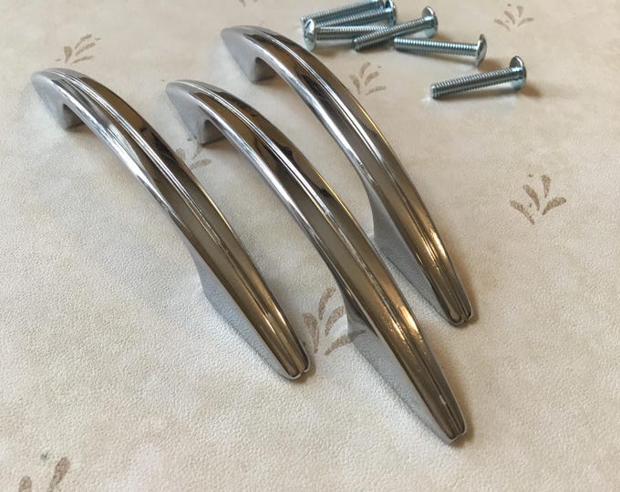 Geneva Metal Kitchen Cabinet Hardware Set of 3 1950’s Geneva Cabinet ...