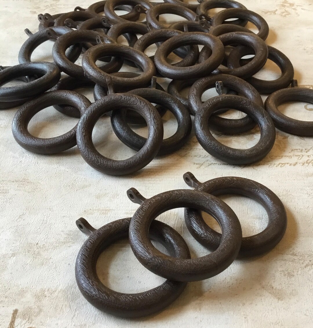 Vintage Cafe Curtain Rings Set of 34 Large 3” Vintage Drapery Rings ...