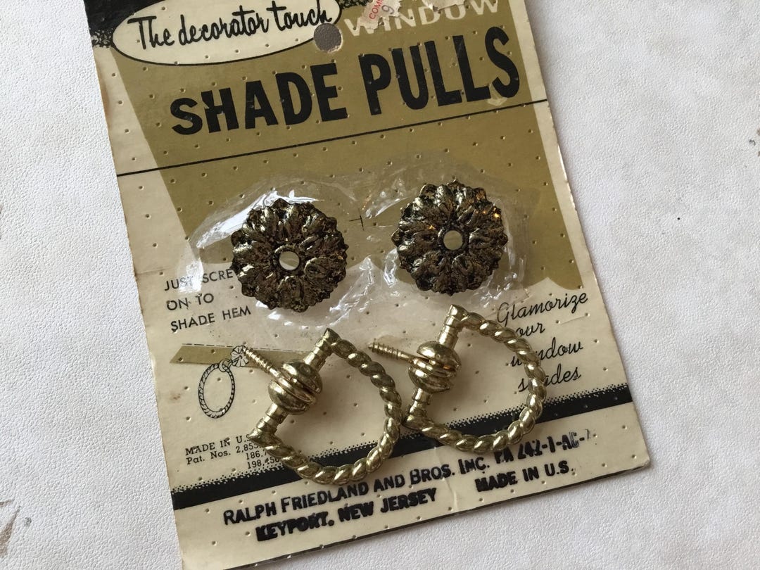 Vintage Shade Pull Pair of Vintage Window Shade Pulls Vintage Floral ...