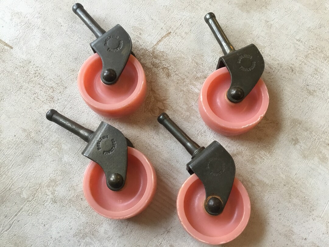 Draft Vintage Bar Cart Wheels Noelting Faultless Set of 4 Brass Casters ...