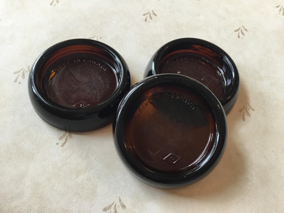 Glass Furniture Casters Set of 3 DIAMOND Amber Glass Casters 3” Glass ...