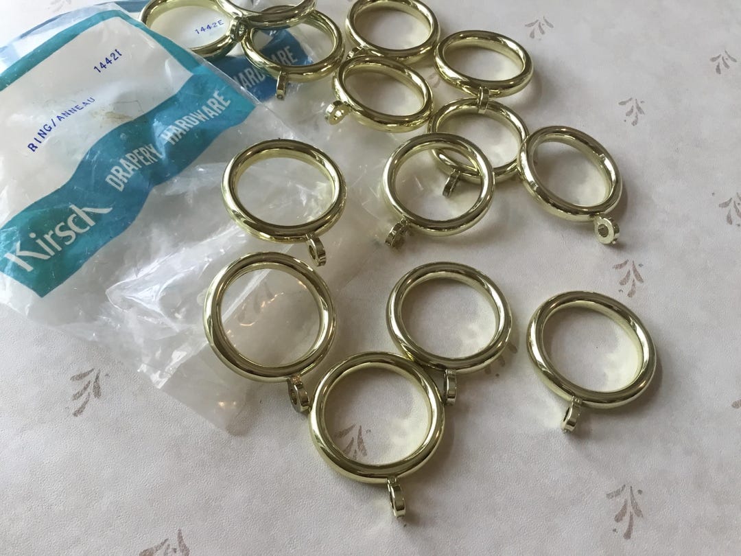 Vintage Cafe Curtain Rings, Set of 14 NOS Vintage Drapery Rings ...