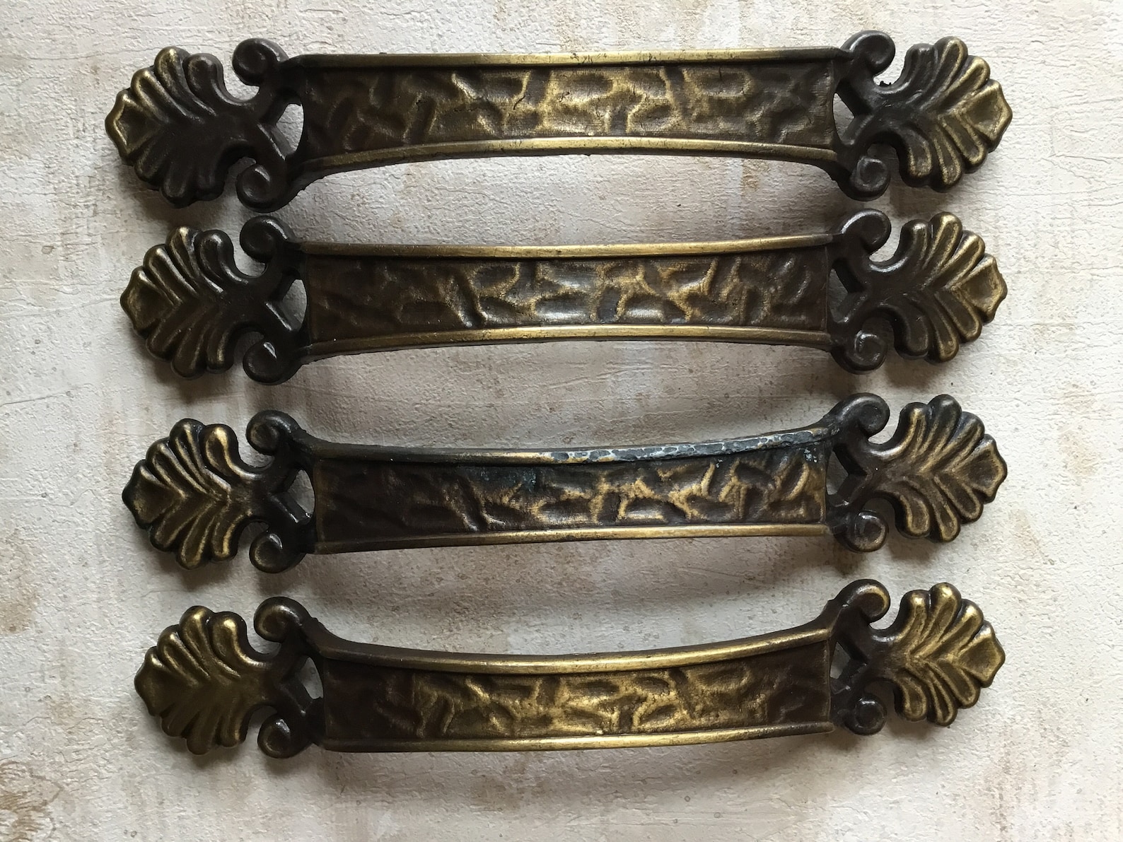 MCM Spanish Colonial Drawer Pulls Set of 4 Vintage 6 Drawer - Etsy