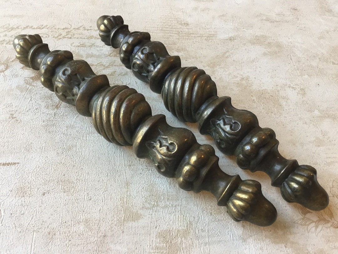 MCM Door Handles Pair of Large Vintage 8 Drawer Handles - Etsy