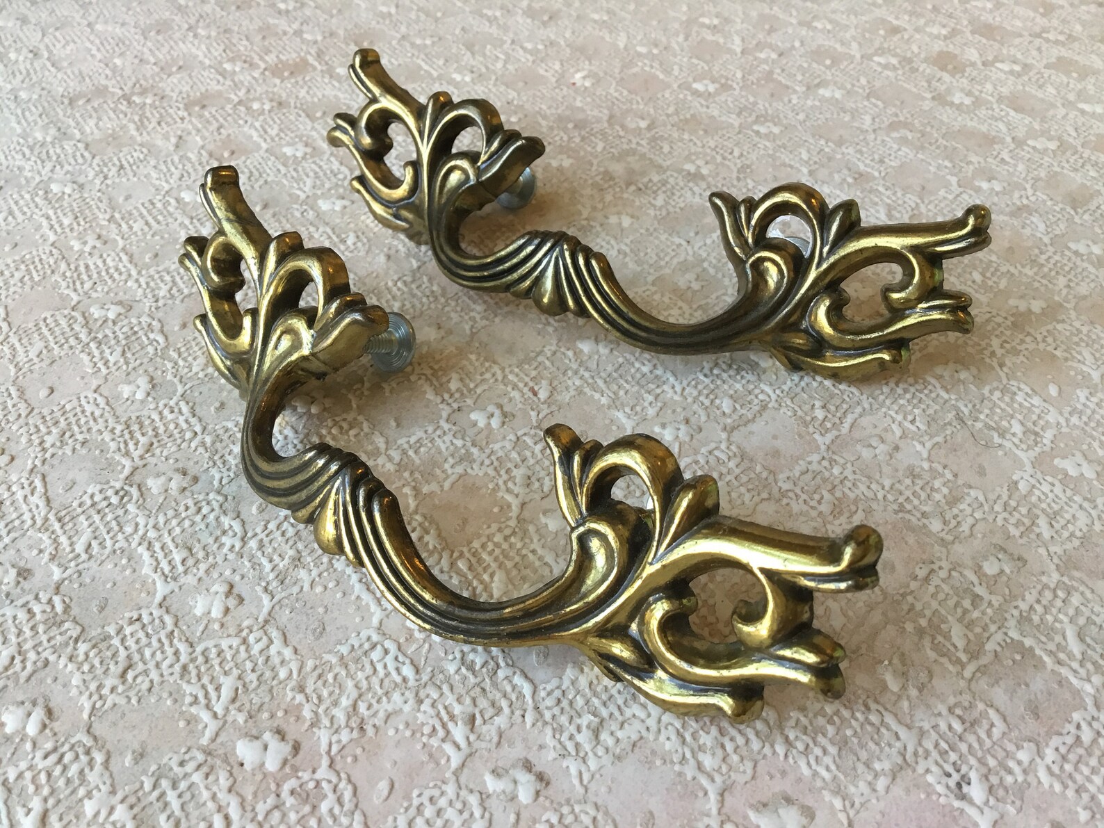 Vintage French Provincial Drawer Handles Pair of French - Etsy