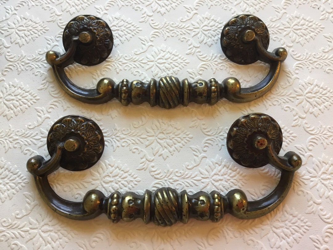 Spanish Colonial Hardware Handles Pair of Large Vintage Drawer Handles ...