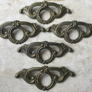 Art Deco Drawer Pulls Set of 5 Art Deco 1940’s Cabinet Pulls Vintage Apothecary Pulls With 4 ...