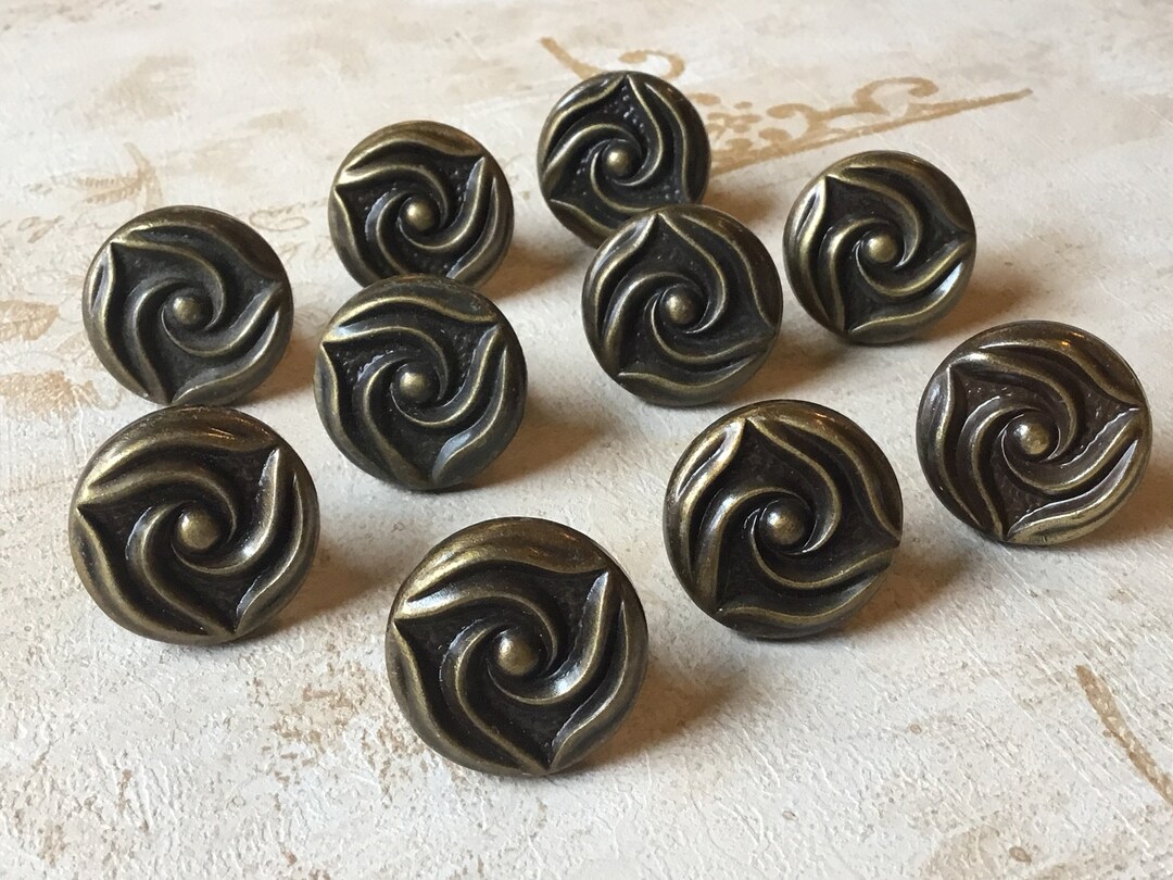 Vintage Floral Cabinet Knobs, Set of 10 Vintage NOS National Lock Rosette Cabinet Pulls 1 ...