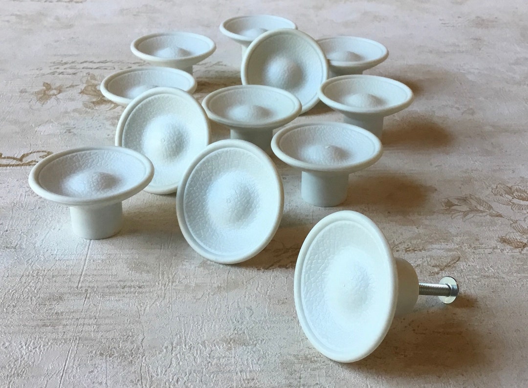 Vintage Concave Cupboard Knobs, Concave Drawer Pulls, Set of 12 NOS 1 7 ...