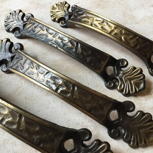 MCM Spanish Colonial Drawer Pulls, Set of 4 Vintage 6 Drawer Pulls With ...