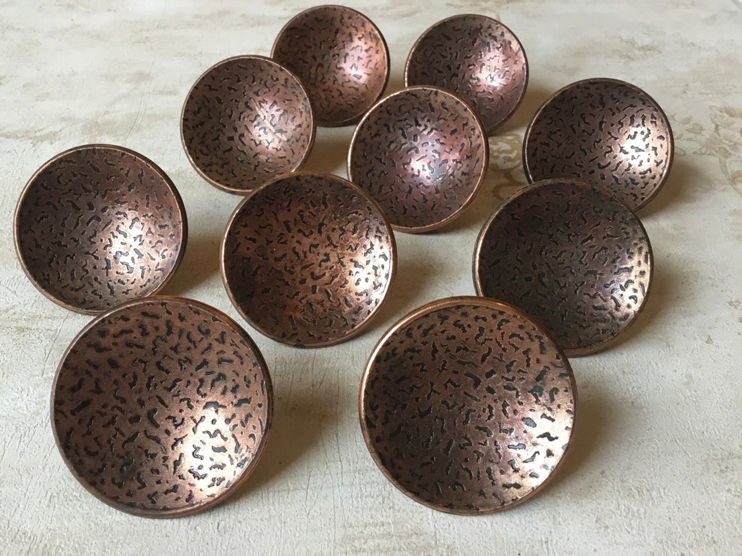 Concave Drawer Pulls, Set of 10 MCM Concave Copper Plated 2 Concave ...