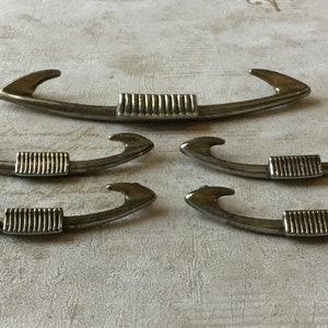 MCM Cabinet Handles Set of 5 Vintage Drawer Handles MCM Credenza Pulls ...