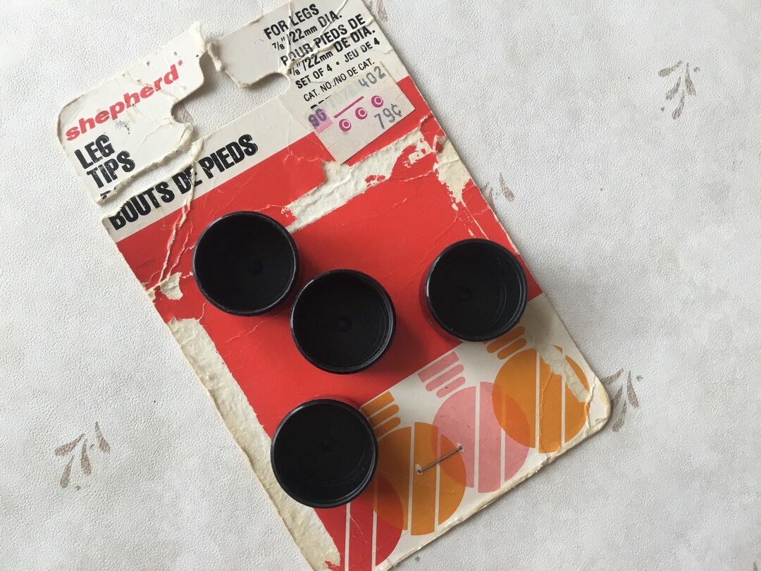 Vintage Shepherd Leg Tips Set of 4 NOS Original Package 7/8” Diameter ...