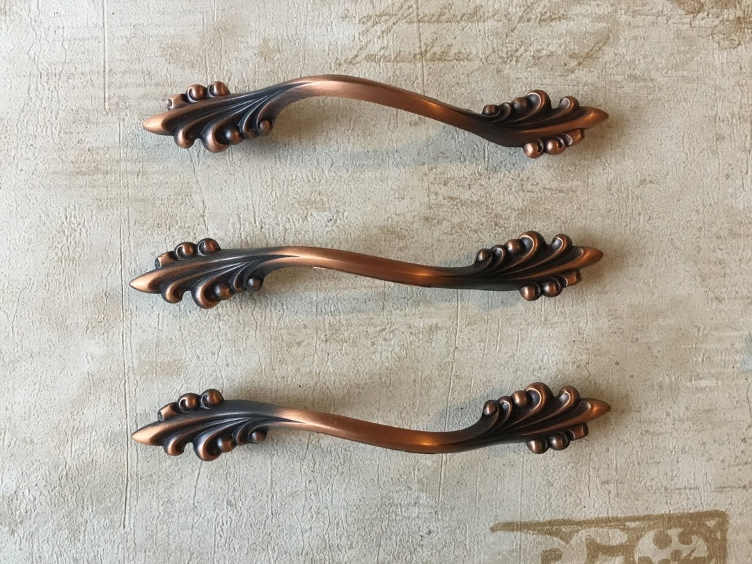 French Provincial Pulls Set of 3 Vintage French Provincial Drawer Pulls ...