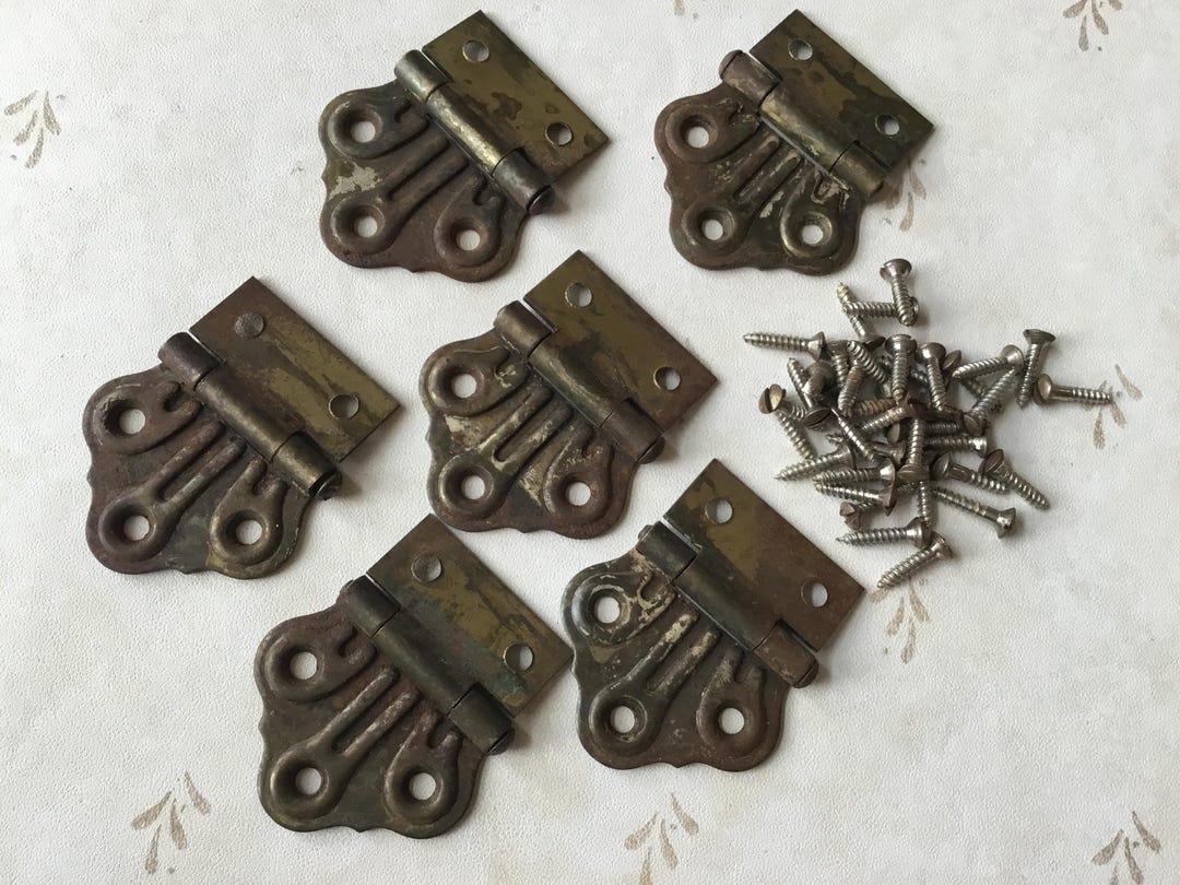 Antique Butterfly Hinges Set of 6 Rustic Salvaged Antique Old 1/2 ...